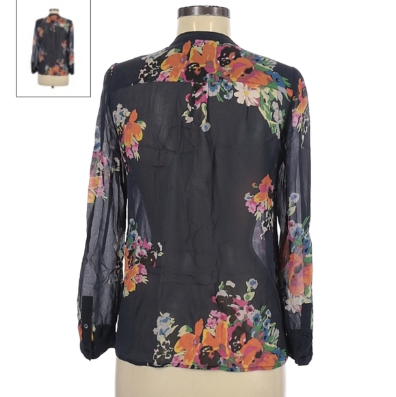 Joie Tops Joie Floral Silk Blouse Poshmark